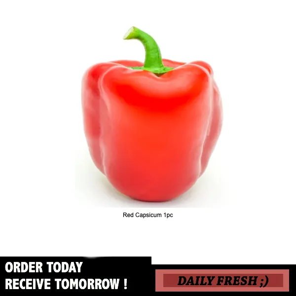 Fresh Red Capsicum Lada Besar Merah 1pc 220g | Lazada