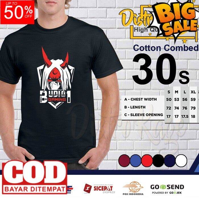 [BISA COD] BAJU KAOS PRIA WANITA DISTRO GAMBAR GAMERS BUDI01 BUDI ...