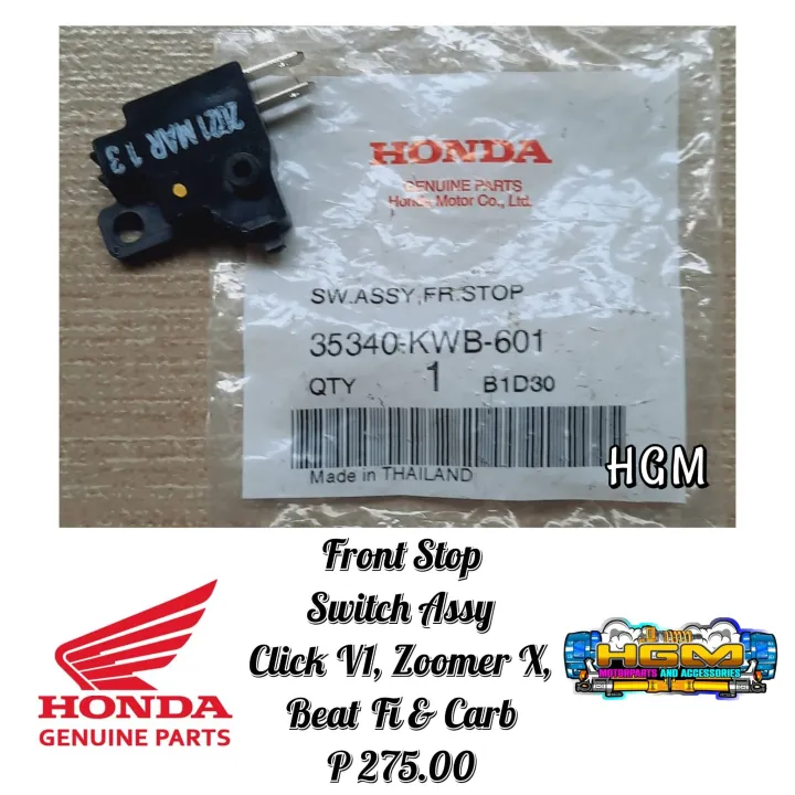 SWITCH ASSEMBLY, FRONT STOP FOR HONDA CLICK 125i/150i V I BEAT F.I (V1 ...