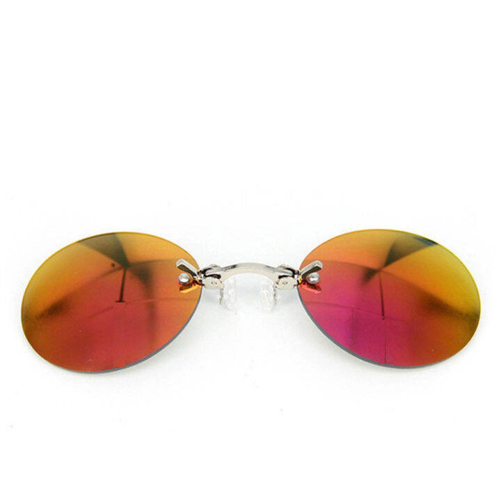 Clip Retro On Nose Glasses Lens Round Glasses Sunglasses Round Nose Lazada Ph