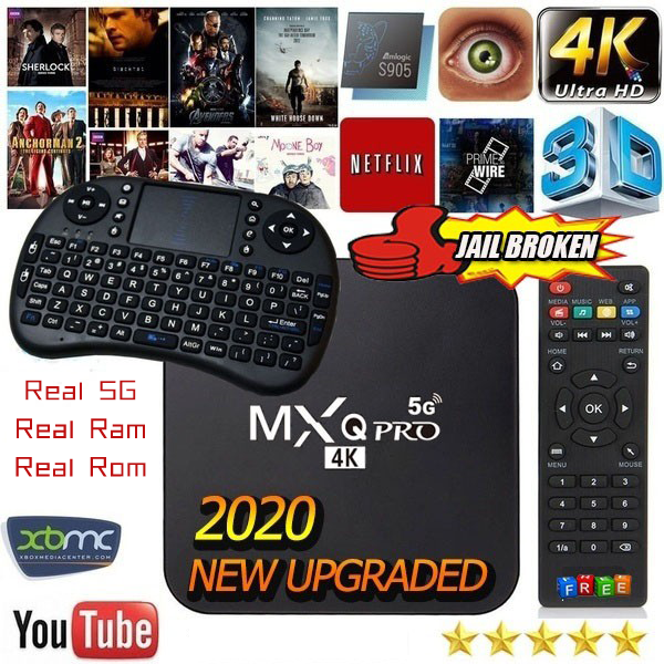 【32G＆64G 5G TV BOX MXQPRO TVBOX MXQ PRO Android TVBOX Smart TV 4K Smart TV Box Android 7.1/10.1 ...