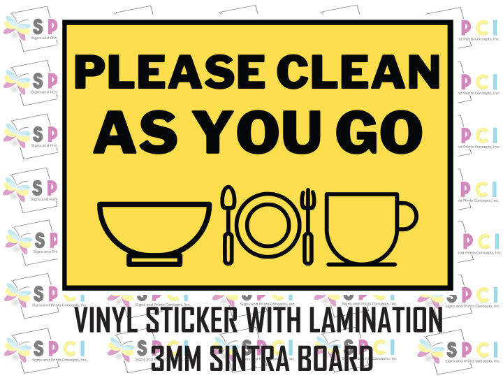 PLEASE CLEAN AS YOU GO SIGNAGE | Lazada PH