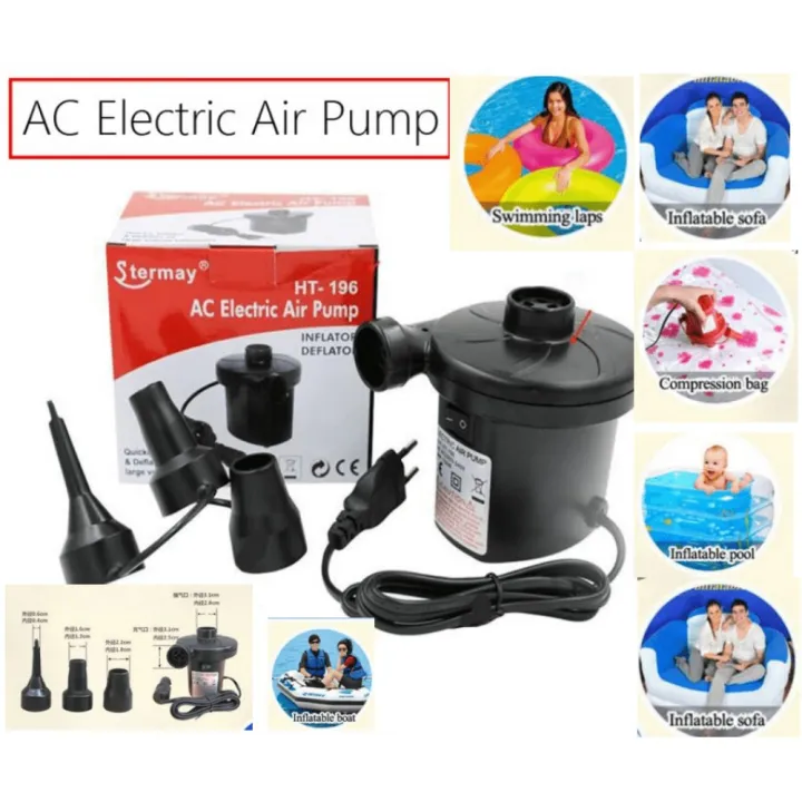 AC Electric Air Pump for inflatable air beds , paddling pools , lilo ...