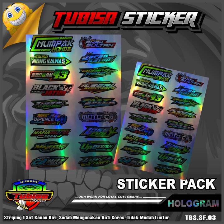 Sticker Racing Sticker Herex Bahan Hologram/Vinyl - Sticker Racing ...
