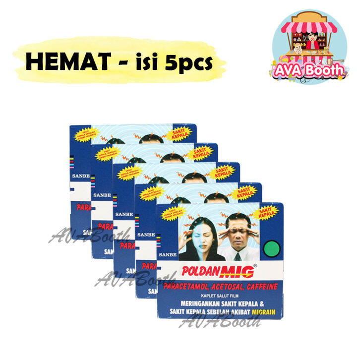 POLDANMIG TABLET (PAKET) 5 STRIP isi 4 TABLET / POLDANMIG MIGRAIN ...