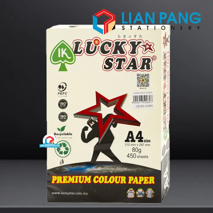Lucky Star Colour Paper Light Colour 80Gsm 450 Sheets | Lazada