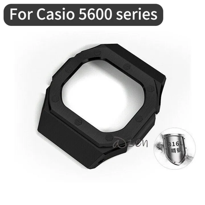 Casioak mod kit For DW5600 316L Stainless steel Metal Case + Rubber ...