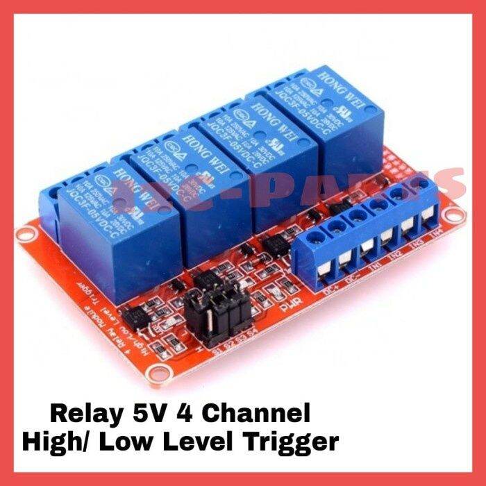 Relay 5V 4 Channel Module High / Low Level Trigger Opto Isolation 4 CH | Lazada Indonesia