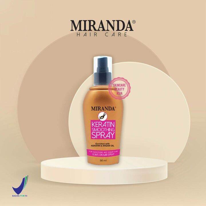 MIRANDA Keratin Smoothing Spray 50ml - Perawatan Rambut / Vitamin ...