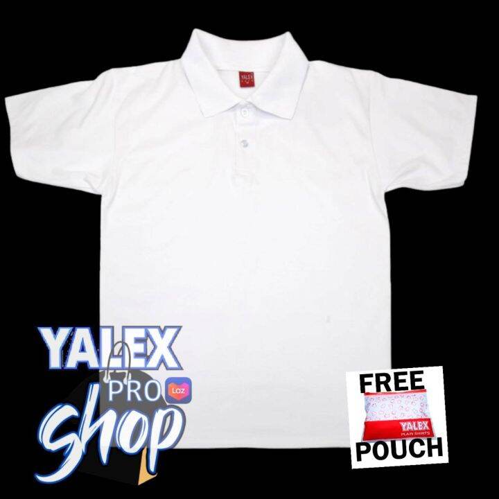 YALEX T-SHIRTS PLAIN WHITE SERIES- /ADULT/ RED LABEL COLLARED | Lazada PH