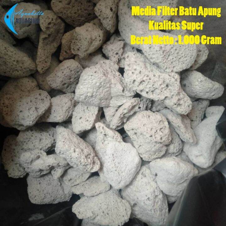 Batu Apung Media Filter Aquarium Dan Kolam Kemasan 1Kg Pumice Stone ...