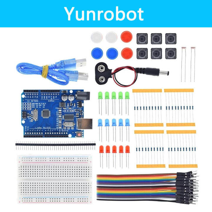 (Philippines Stock) Basic Starter Kit Compatible with Arduino UNO R3 Kit Mini Breadboard LED ...