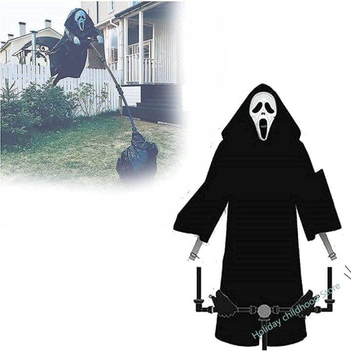 Garden Ghostface Scream Scarecrow Yard Hanging Scary Halloween ...
