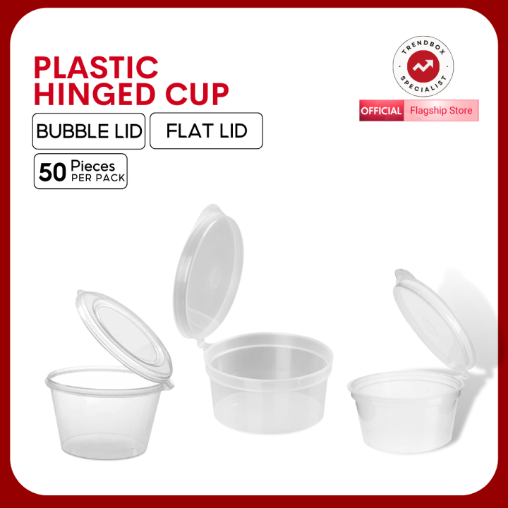Trendbox Big Hinged Cup Salad Cup Sauce Cup Microwavable (120ml,150ml ...