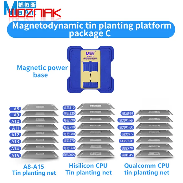 MaAnt C1 A8 A9 A10 A11 A12 A13 A14 A15 Reballing Stencil Platform For Android CPU Series ...