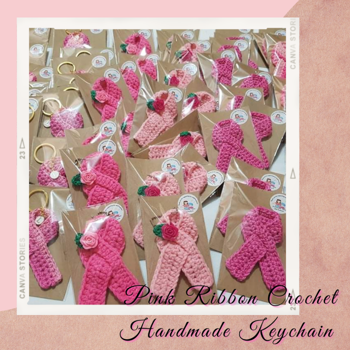 Handmade Pink Ribbon Crochet for Leni Robredo Supporters | Lazada PH