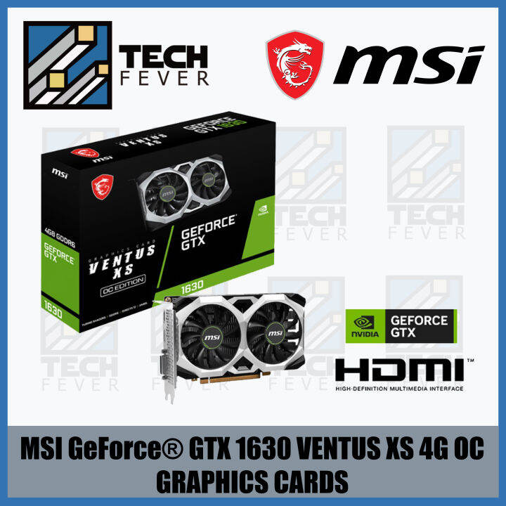 MSI GeForce® GTX 1630 VENTUS XS 4G OC GRAPHICS CARDS | Lazada