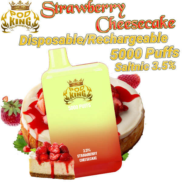 POD KING SUPREME 5000 PUFFS RECHARGEABLE (STRAWBERRY CHEESECAKE ...