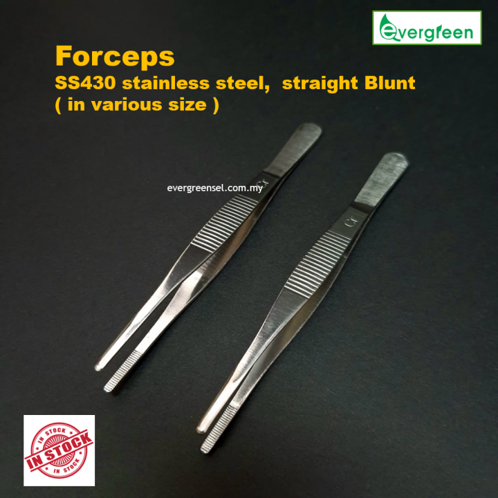 Forceps (Tweezer) Stainless Steel Blunt End 16cm | Lazada