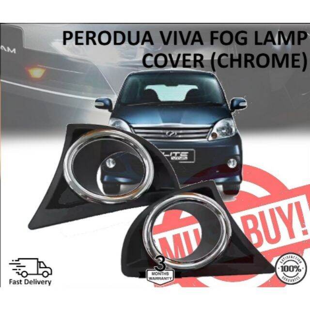 Perodua viva fog lamp and chrome cover | Lazada