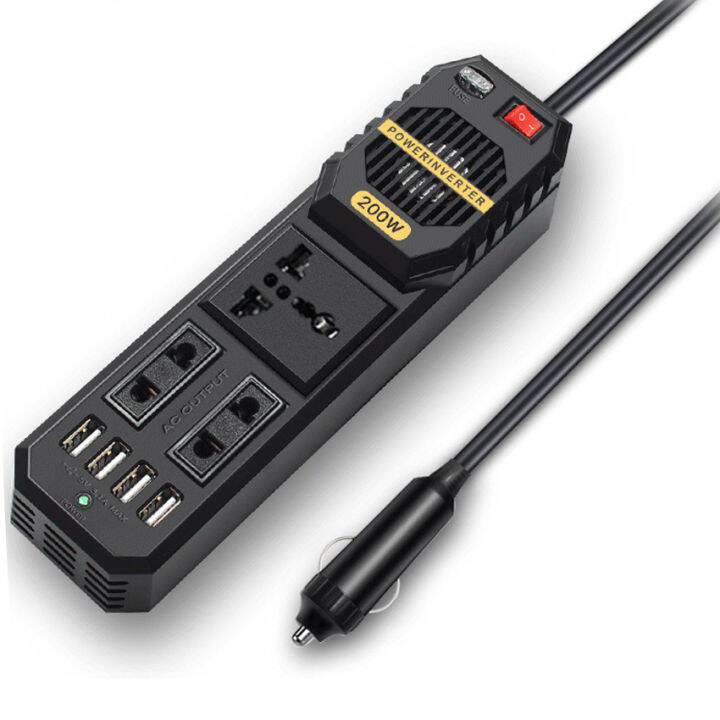 Car Inverter 200W Household Conversion 12V to 220V Outdoor Auto Parts ...