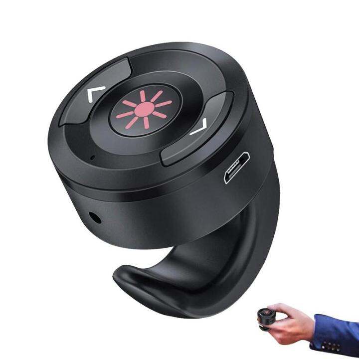 2.4Ghz RF Wireless Presenter Rechargeable Finger Ring USB Red Light ...