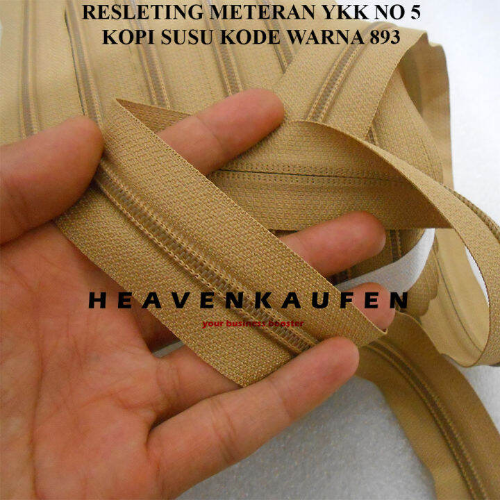 Resleting Zipper YKK Long Chain Coil No 5 Warna Kopi Susu Harga Per 5 Meter | Lazada Indonesia