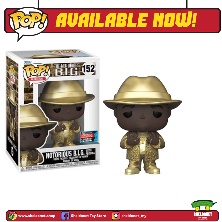 [IN-STOCK] Funko Pop! Rocks: Notorious B.I.G with Fedora Gold [Fall Convention Exclusive 2022 ...