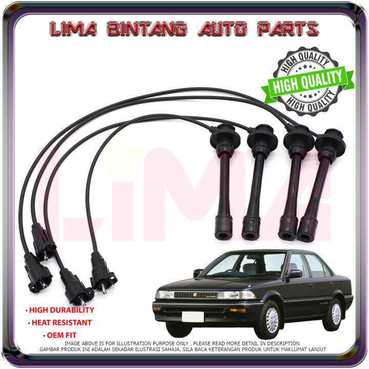 Toyota Corolla EE90 Spark Plug Cable Wire High Quality | Lazada