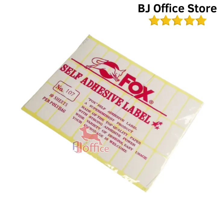 Kertas / Label Stiker Fox No. 107 ukuran 19 x 50 mm | Lazada Indonesia