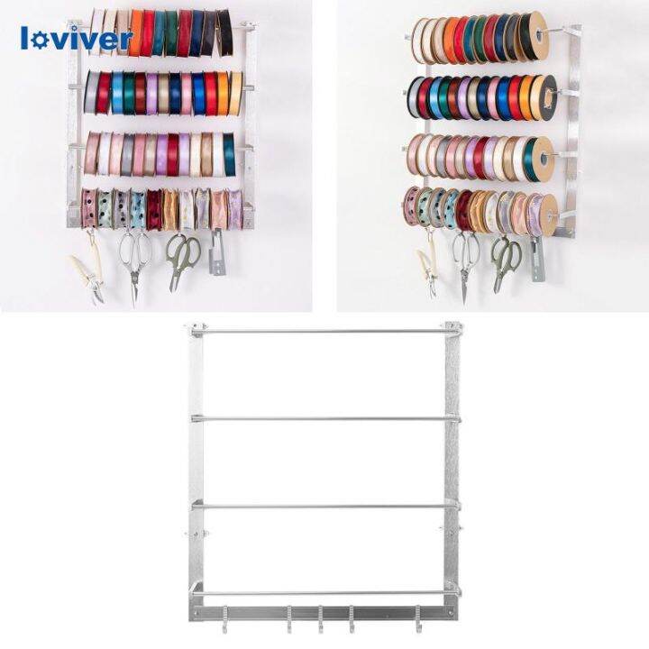 Wooden Spool Ribbon Storage Rack Organizer Craft Wire Holder Standph ...
