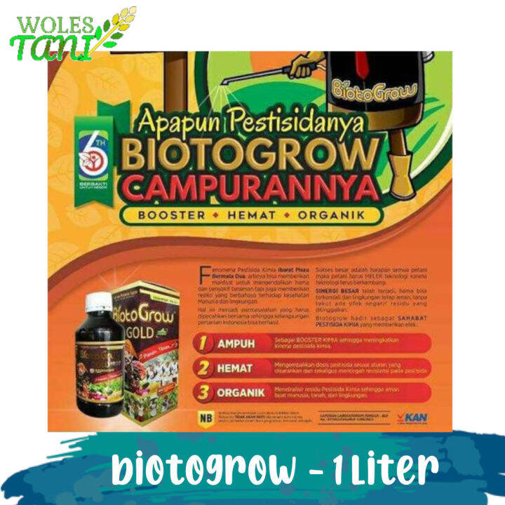 Pupuk Organik Cair Biotogrow Gold Biotogrow 1 Liter | Lazada Indonesia