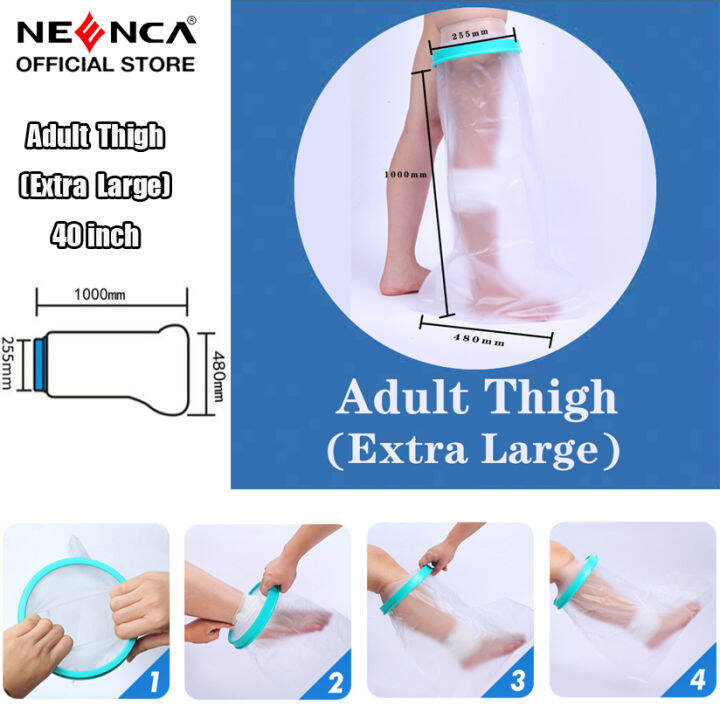 NEENCA Adult Thigh(Extra Large) Cast Protector for Shower, Waterproof ...