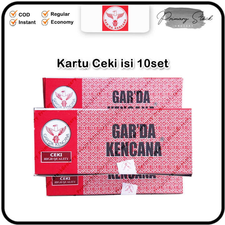 Kartu Ceki Garda Kencana 1 Pack Pak Dus Besar isi 10 Set Kartu Kuning ...