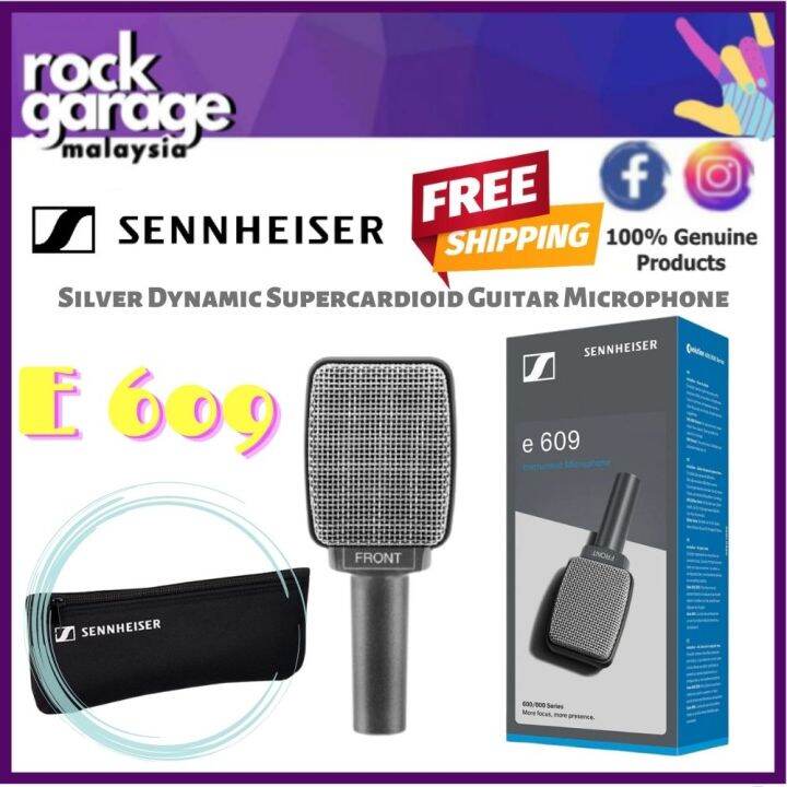 Sennheiser E 609 Silver Dynamic Supercardioid Guitar Microphone (E609/E-609) | Lazada