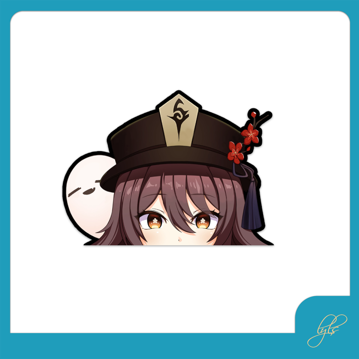 HU TAO GENSHIN IMPACT ANIME PEEKER Waterproof Vinyl Sticker for ...