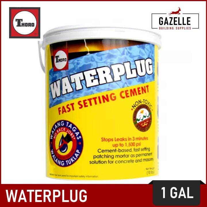 Waterplug Fast Setting Cement Cementitious Waterproofing - 1 Gallon 4L ...