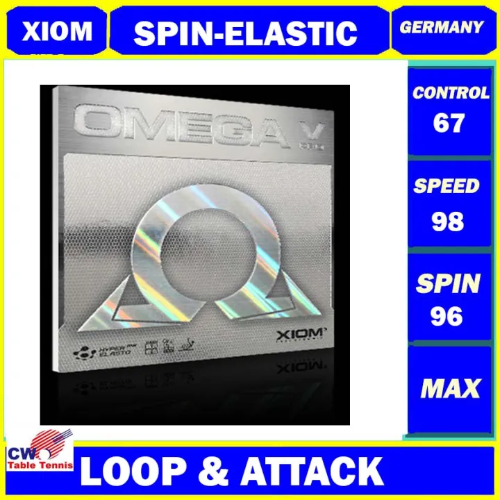 Xiom Omega V Pro 5 pro Table Tennis Rubber Spin-Elastic Ping Pong Getah (Ready Stock) | Lazada