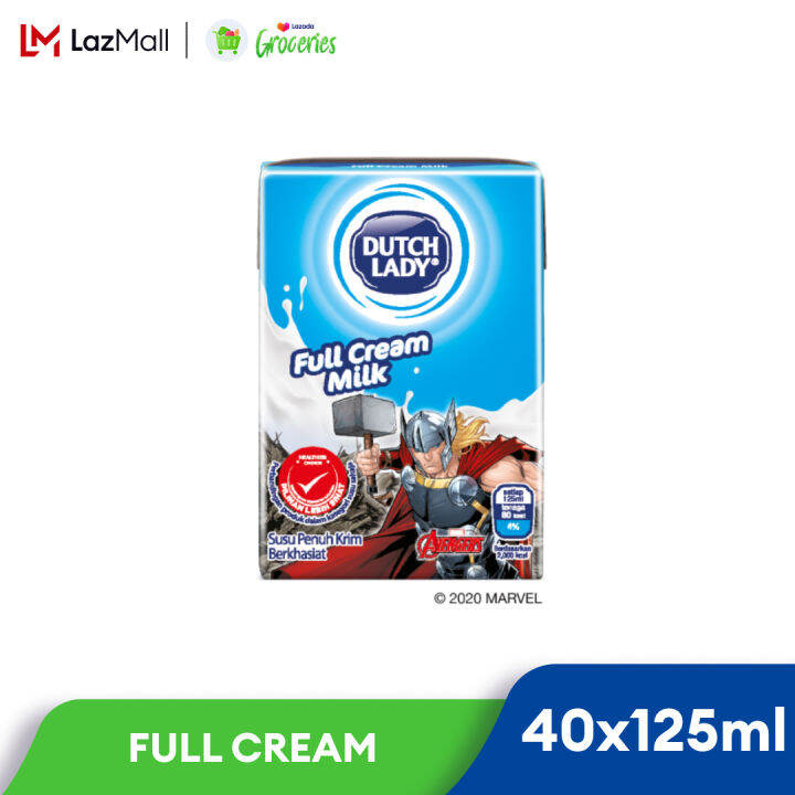 [CARTON] DUTCH LADY MILKY MARVEL FULL CREAM (125ml x 40) | Lazada