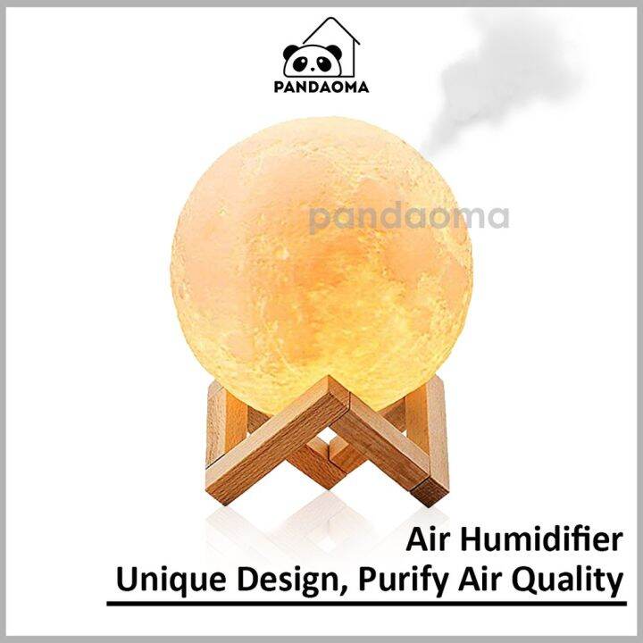 3D Moon Lamp Light Air Humidifier Diffuser Ultrasonic Night Cool Mist ...