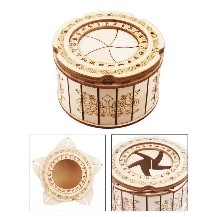 GuangquanStrade Wooden Puzzle Box Stem Building Project Brain Teaser ...
