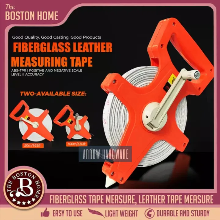 Boston Home 30M | 50M | 100M Tape Measure Fiber Glass High Quality ...