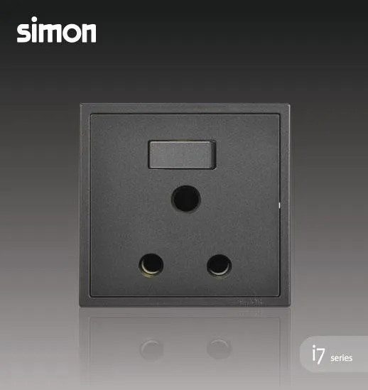 Simon i7 Series 15A Switched Socket Outlet - Graphite Black | Lazada