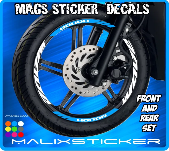 Honda wave mags sticker set front and back | Lazada PH