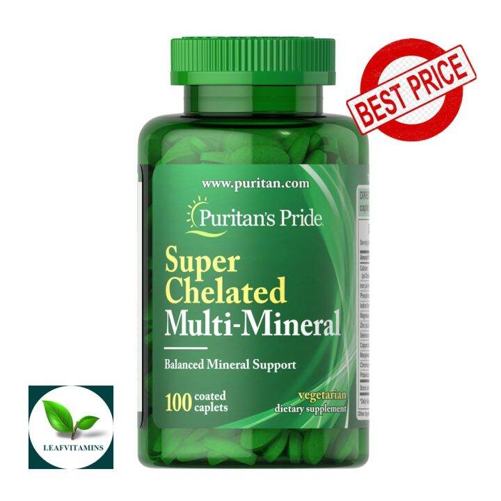 NEW STOCK Puritan's Pride Super Chelated Multi Mineral / 100 Coated ...