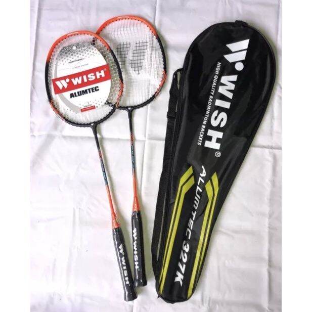 Immediate delivery Wish Alumtec 2 pcs Badminton Racket Set with 2 pcs ...