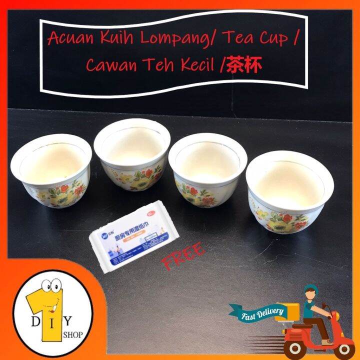 Acuan Kuih Lompang Seramik / Tea Cup ceramic / Cawan Teh Kecil Seramik ...