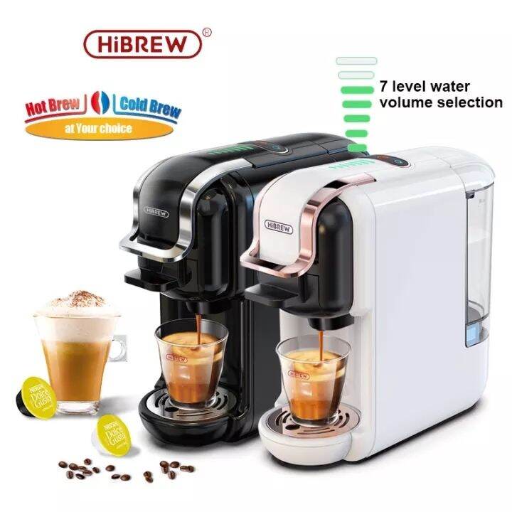 HiBREW Multiple Capsule Coffee Machine, Hot/Cold Dolce Gusto Milk Nespresso Capsule ESE Pod ...