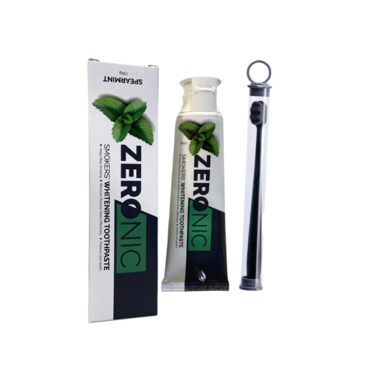 Zeronic SET (1 Toothpaste & 1 Toothbrush)Zero Nic Smokers Whitening ...