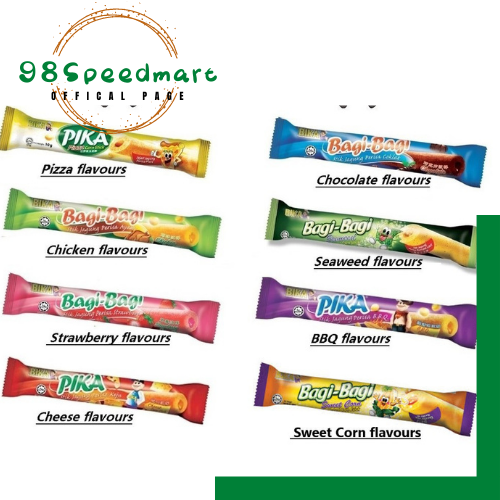 [98] Bika Bagi-Bagi/Pika Corn Stick 11gm x 40 pieces (8 Flavor) | Lazada